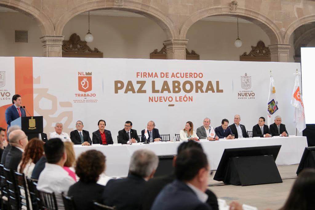 Firman acuerdo “Paz Laboral en Nuevo León”