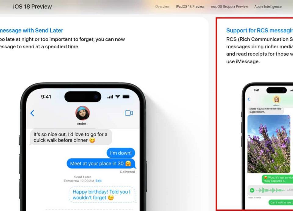 Apple confirma la llegada de RCS a iOS 18