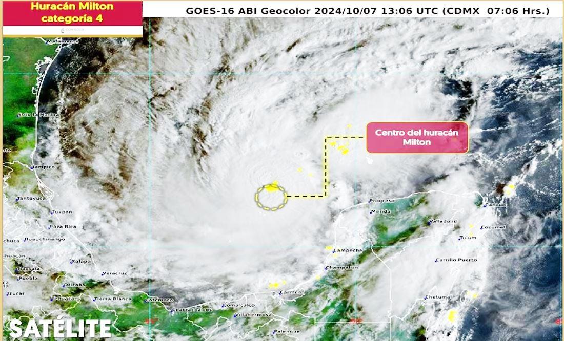 Se fortalece huracán Milton; se prepara Yucatán